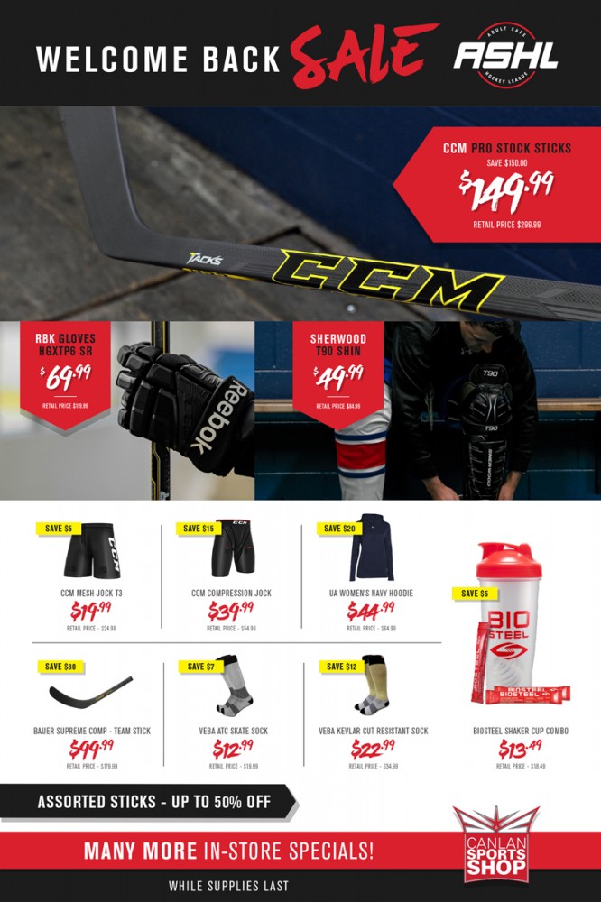 The Welcome Back Sale is Here - Adult Safe Hockey League | ASHL